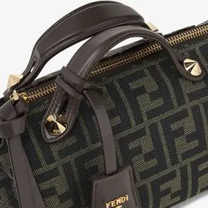 Fendi Ff Zucca Jacquard And Leather Mini Bag